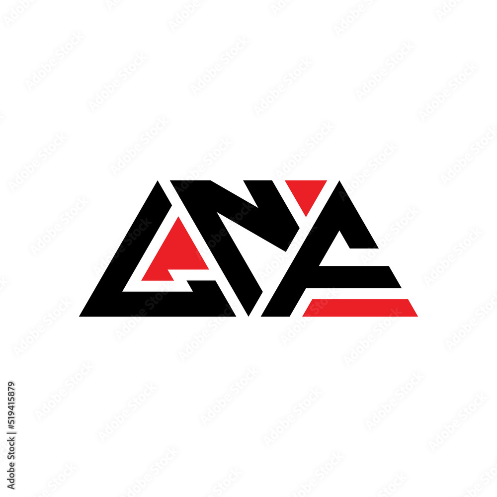 LNF triangle letter logo design with triangle shape. LNF triangle logo ...