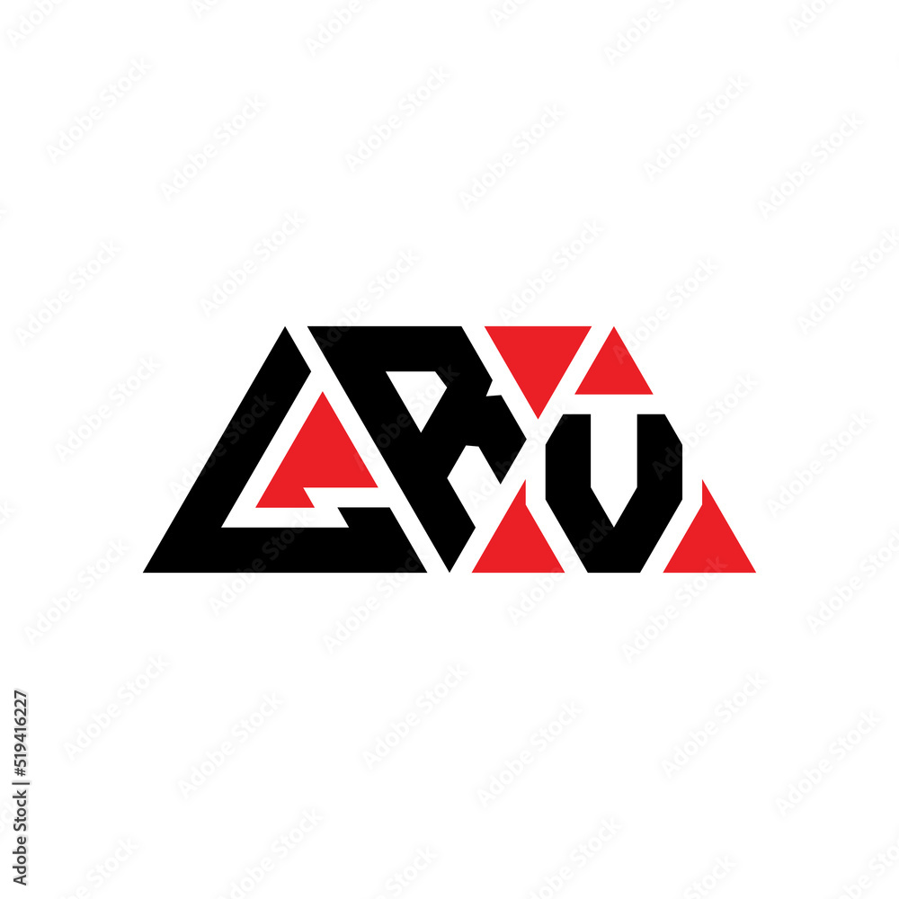 LRV triangle letter logo design with triangle shape. LRV triangle logo ...