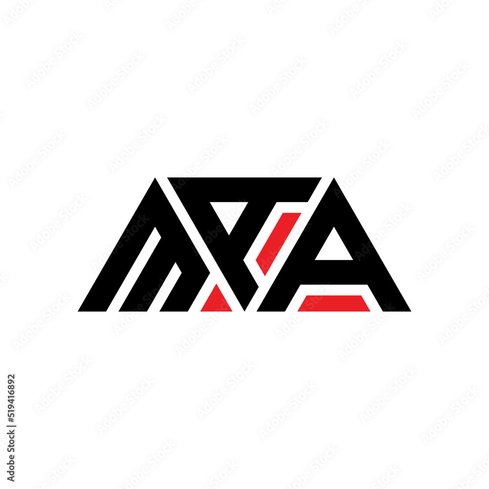 MAA triangle letter logo design with triangle shape. MAA triangle logo ...