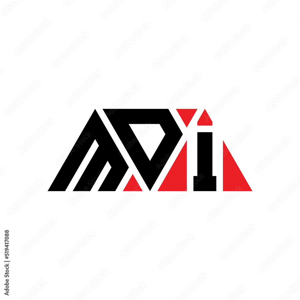 MDI triangle letter logo design with triangle shape. MDI triangle logo ...