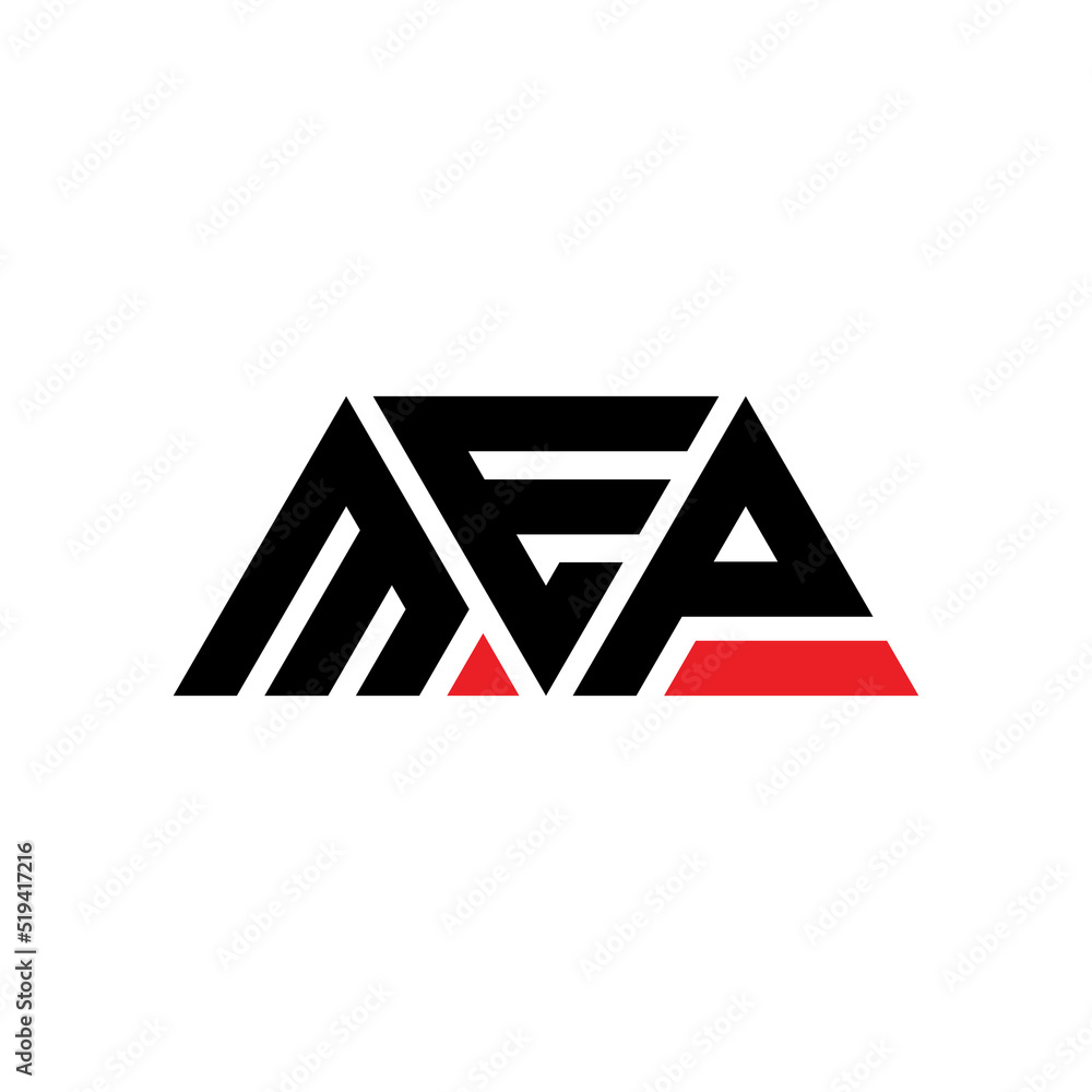 MEP triangle letter logo design with triangle shape. MEP triangle logo ...