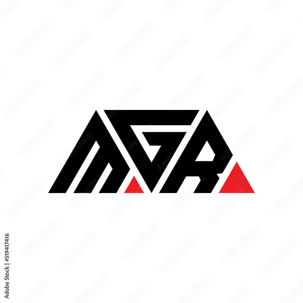 MGR triangle letter logo design with triangle shape. MGR triangle logo ...