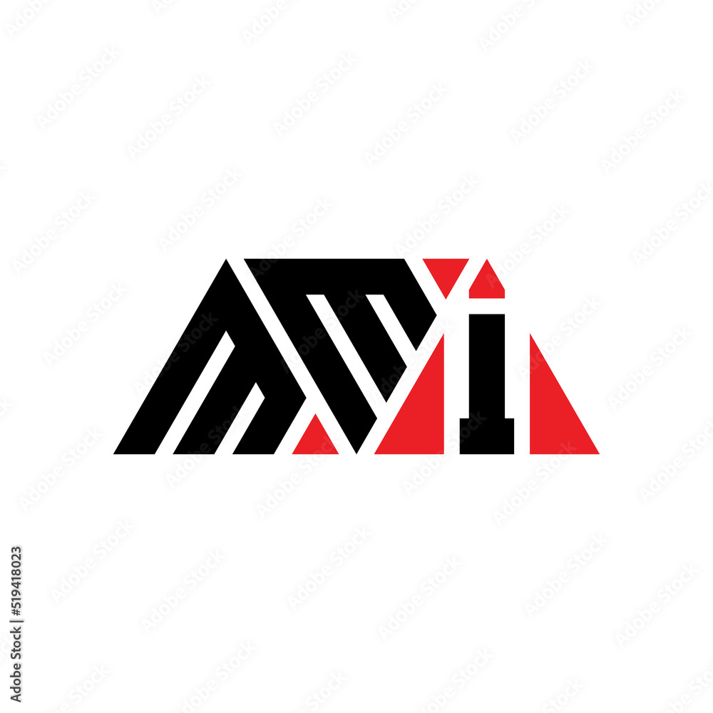 MMI triangle letter logo design with triangle shape. MMI triangle logo ...