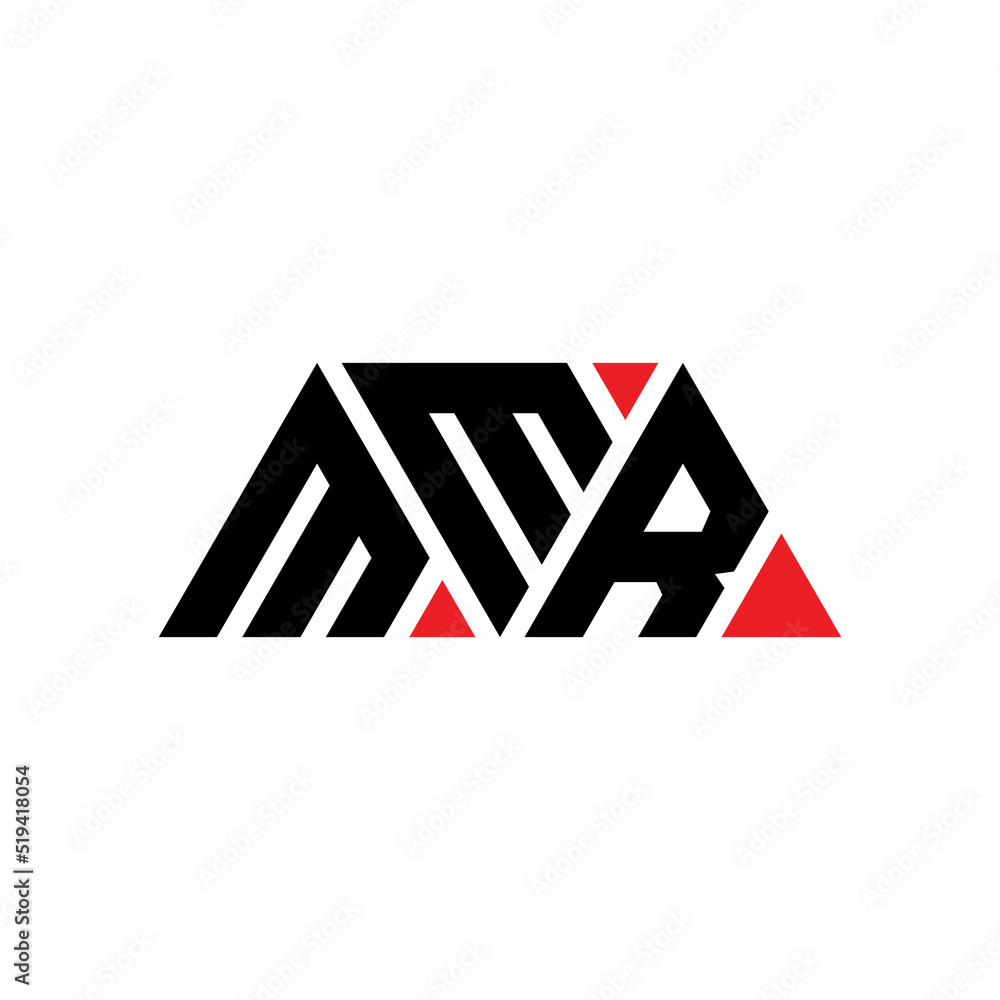 MMR triangle letter logo design with triangle shape. MMR triangle logo ...