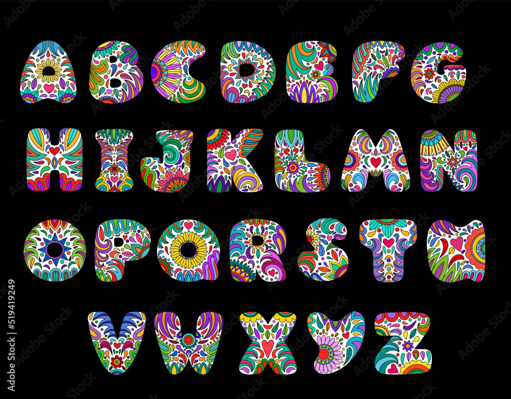 Day of the Dead alphabet. Dia de los muertos font. Day of the dead and ...