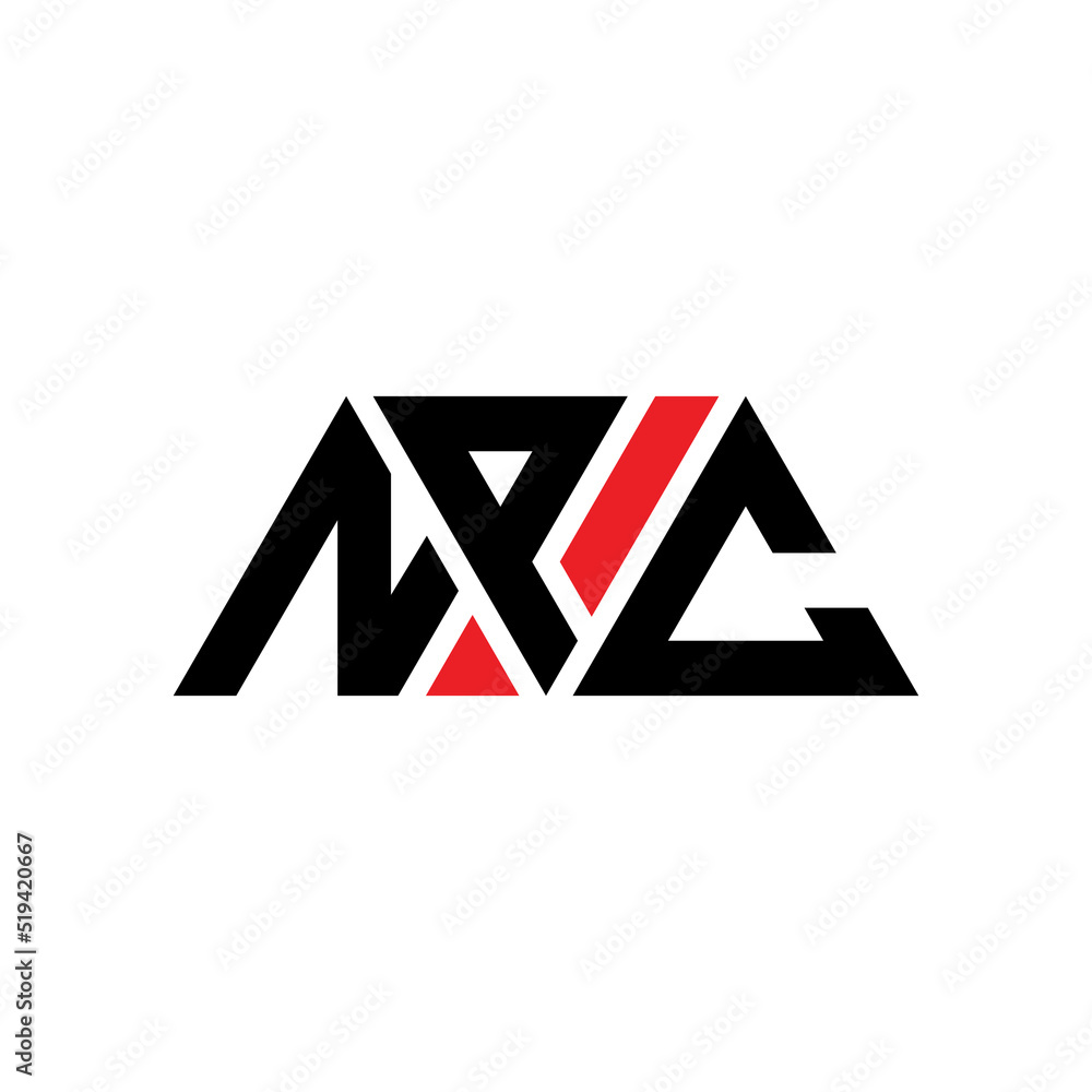 NPC triangle letter logo design with triangle shape. NPC triangle logo ...