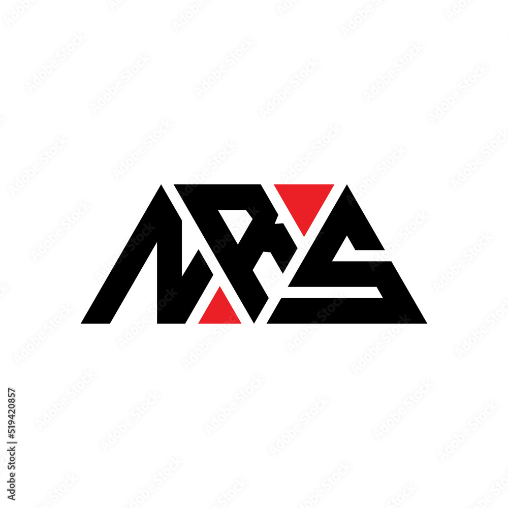 NRS triangle letter logo design with triangle shape. NRS triangle logo ...