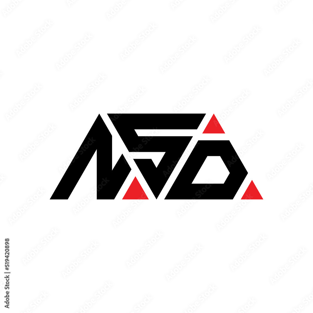 NSD triangle letter logo design with triangle shape. NSD triangle logo ...