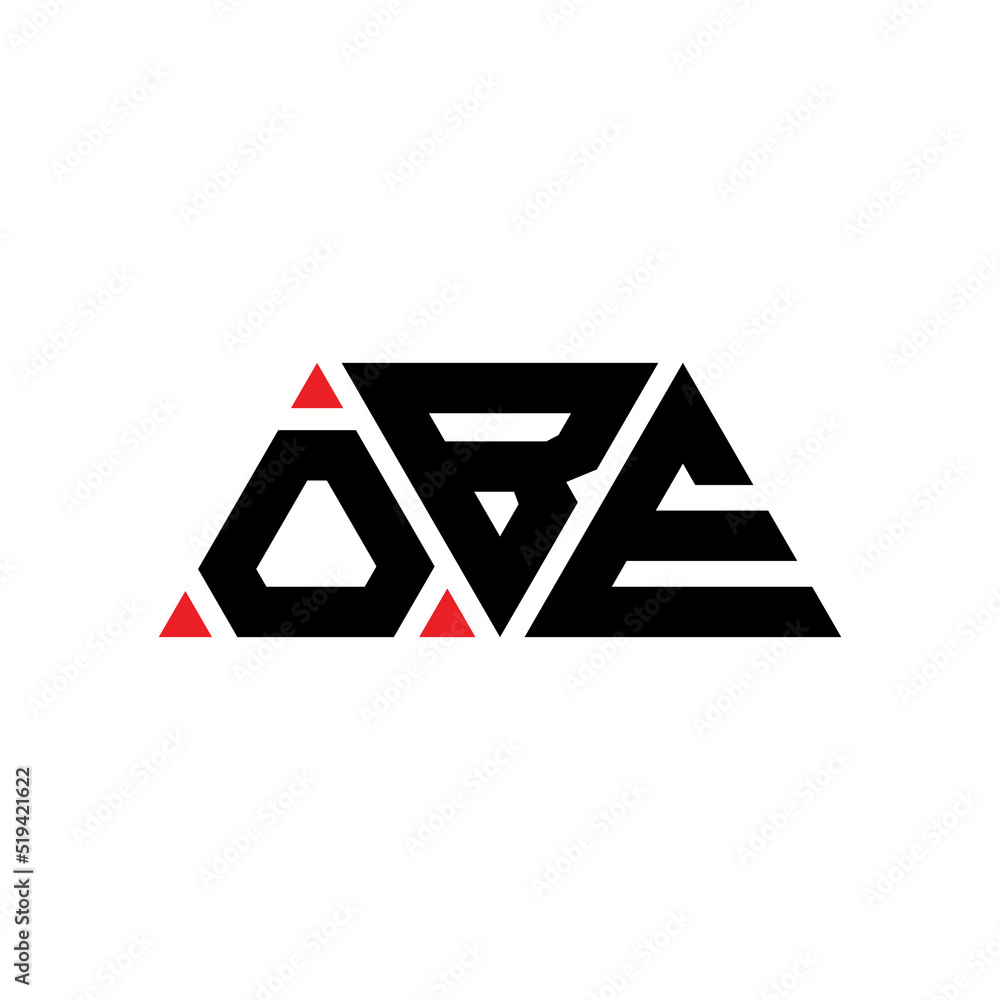 OBE triangle letter logo design with triangle shape. OBE triangle logo ...
