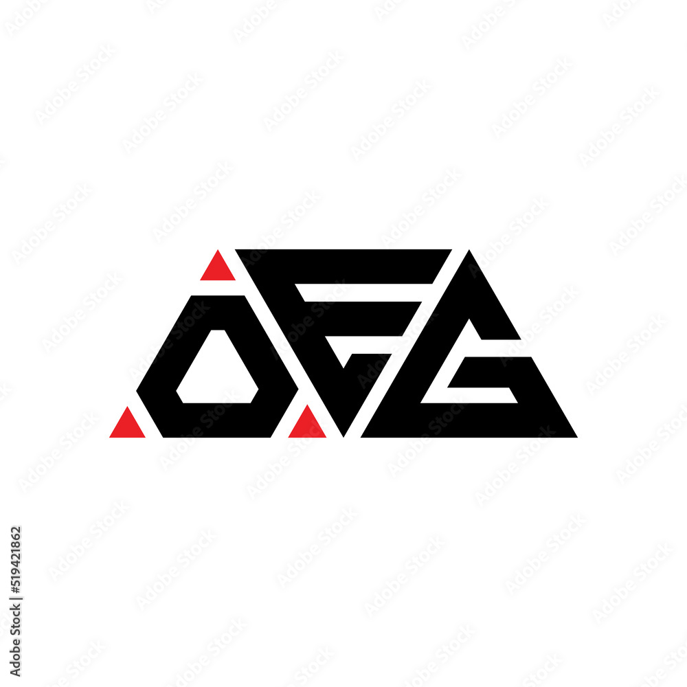 OEG triangle letter logo design with triangle shape. OEG triangle logo ...