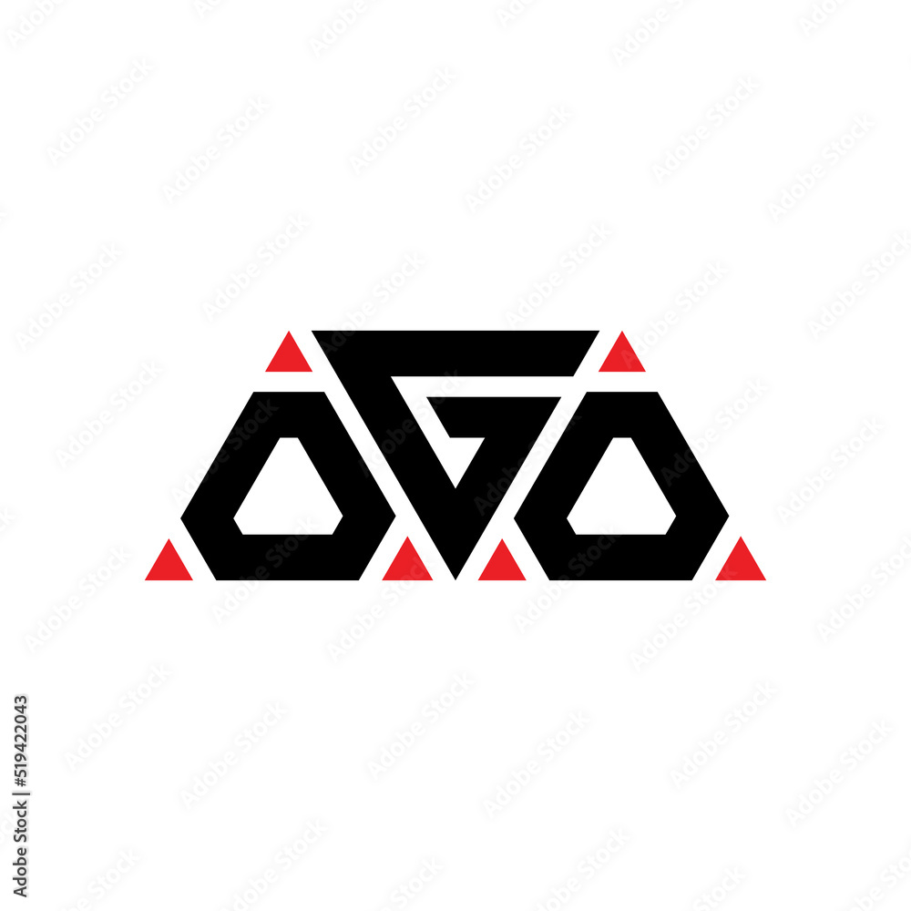 OGO triangle letter logo design with triangle shape. OGO triangle logo ...