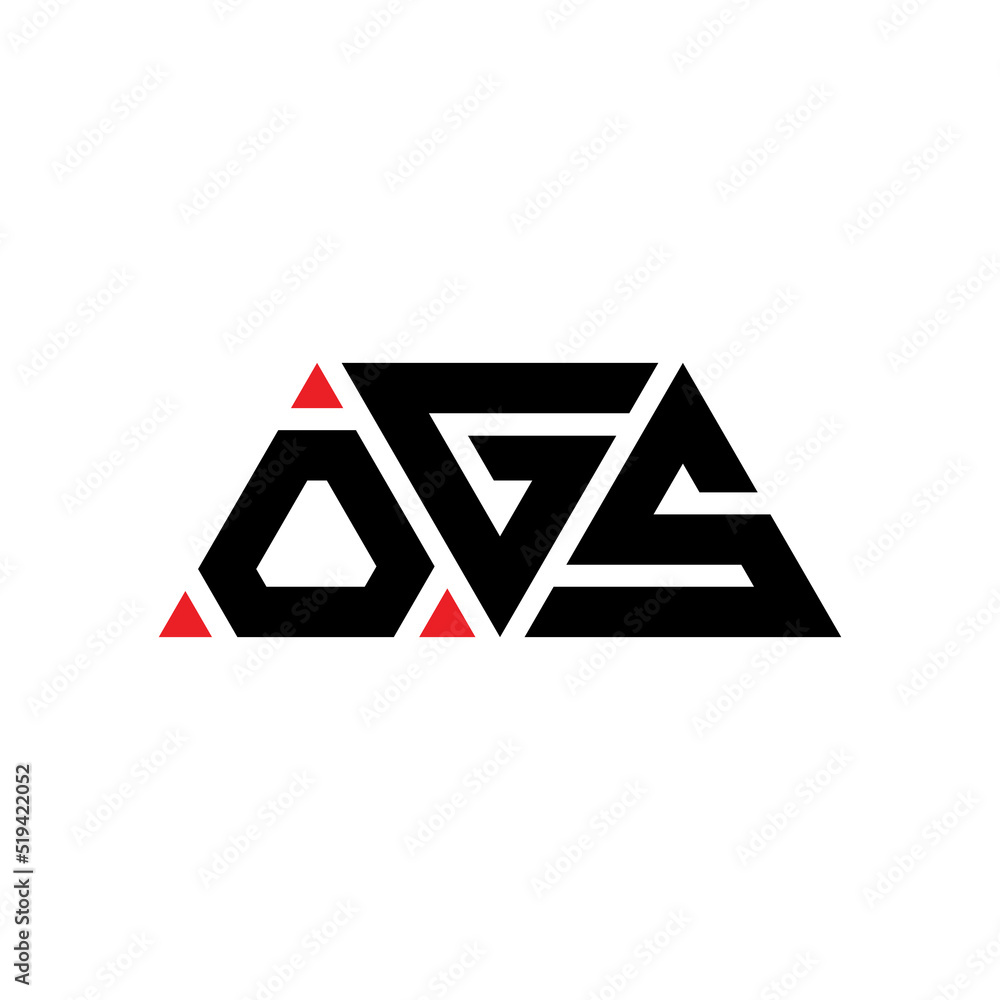 Ogs Triangle Letter Logo Design With Triangle Shape Ogs Triangle Logo Design Monogram Ogs