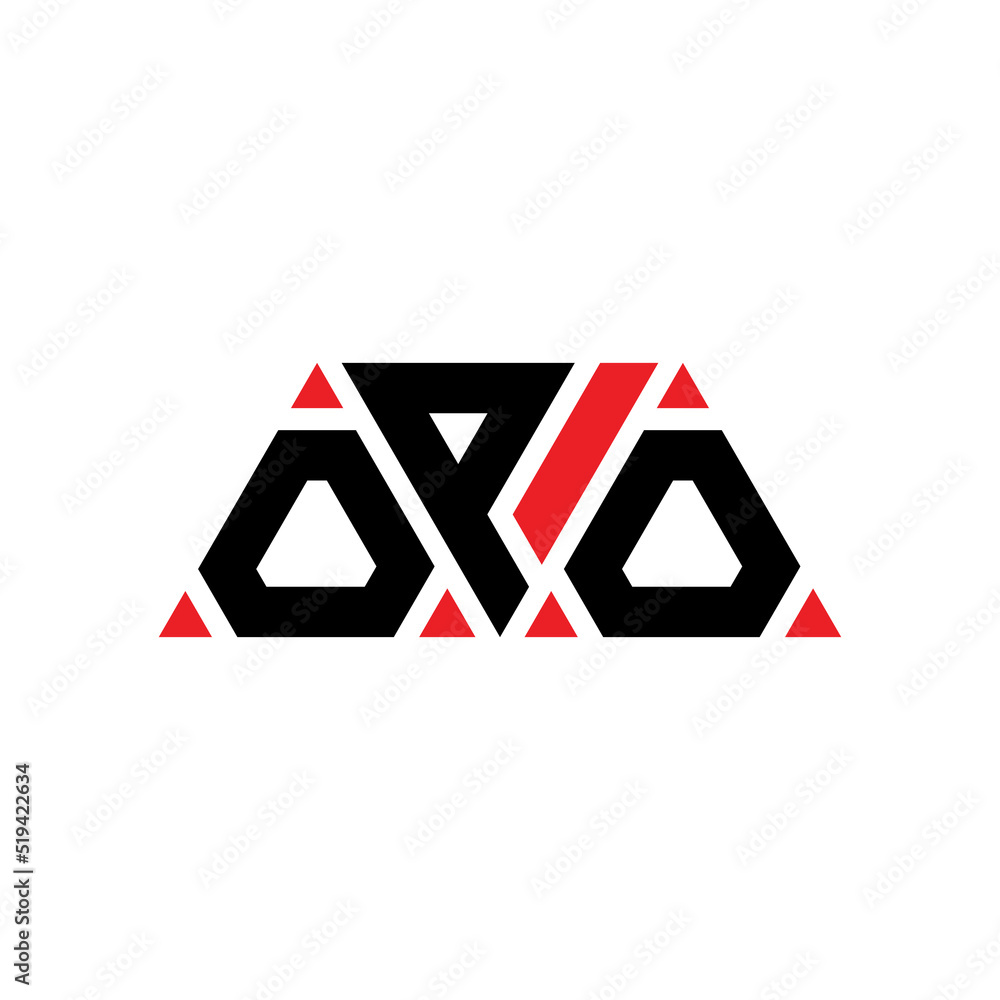 OPO triangle letter logo design with triangle shape. OPO triangle logo ...