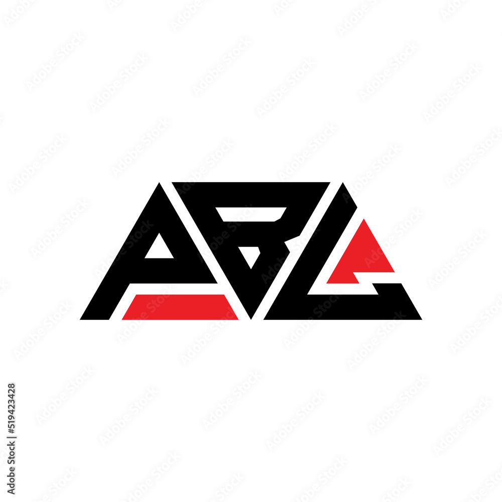 PBL triangle letter logo design with triangle shape. PBL triangle logo ...