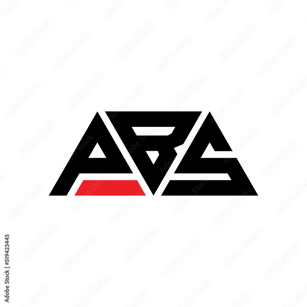PBS triangle letter logo design with triangle shape. PBS triangle logo ...