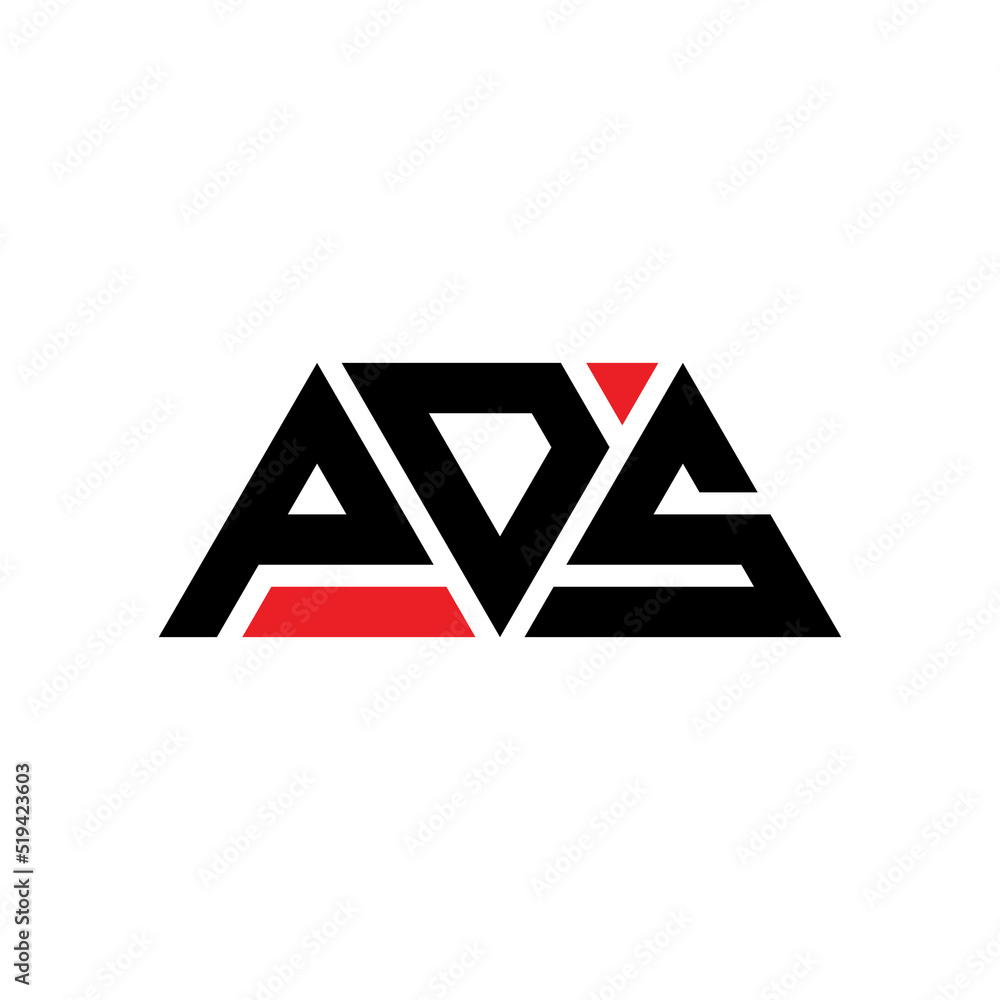 PDS triangle letter logo design with triangle shape. PDS triangle logo ...