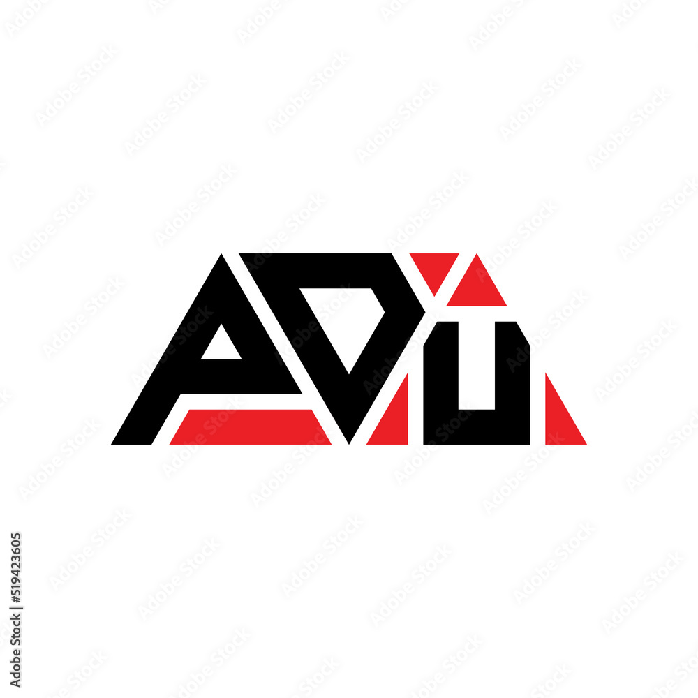 PDU triangle letter logo design with triangle shape. PDU triangle logo ...