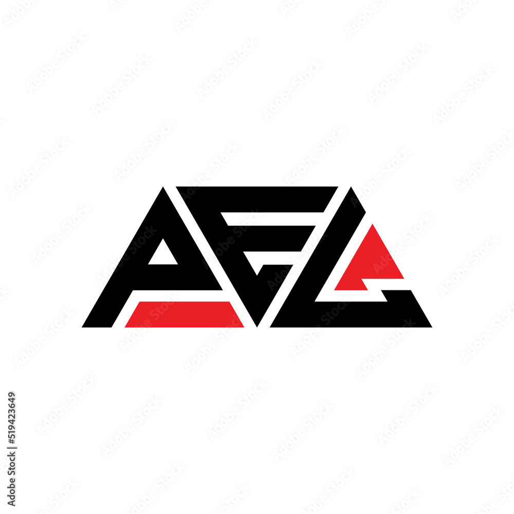 PEL triangle letter logo design with triangle shape. PEL triangle logo ...