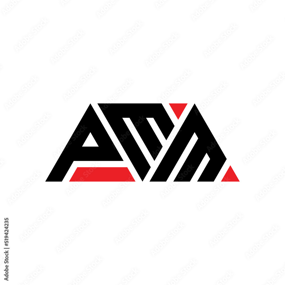 PMM triangle letter logo design with triangle shape. PMM triangle logo ...