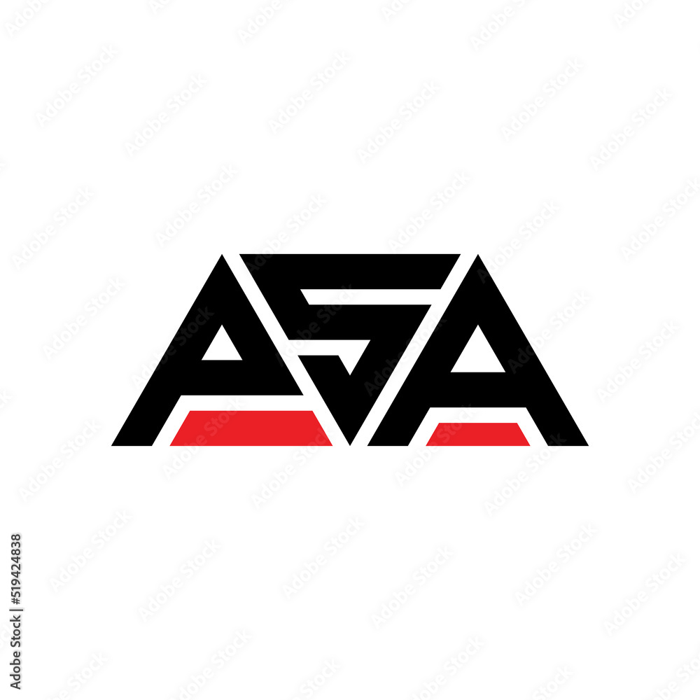 PSA triangle letter logo design with triangle shape. PSA triangle logo ...