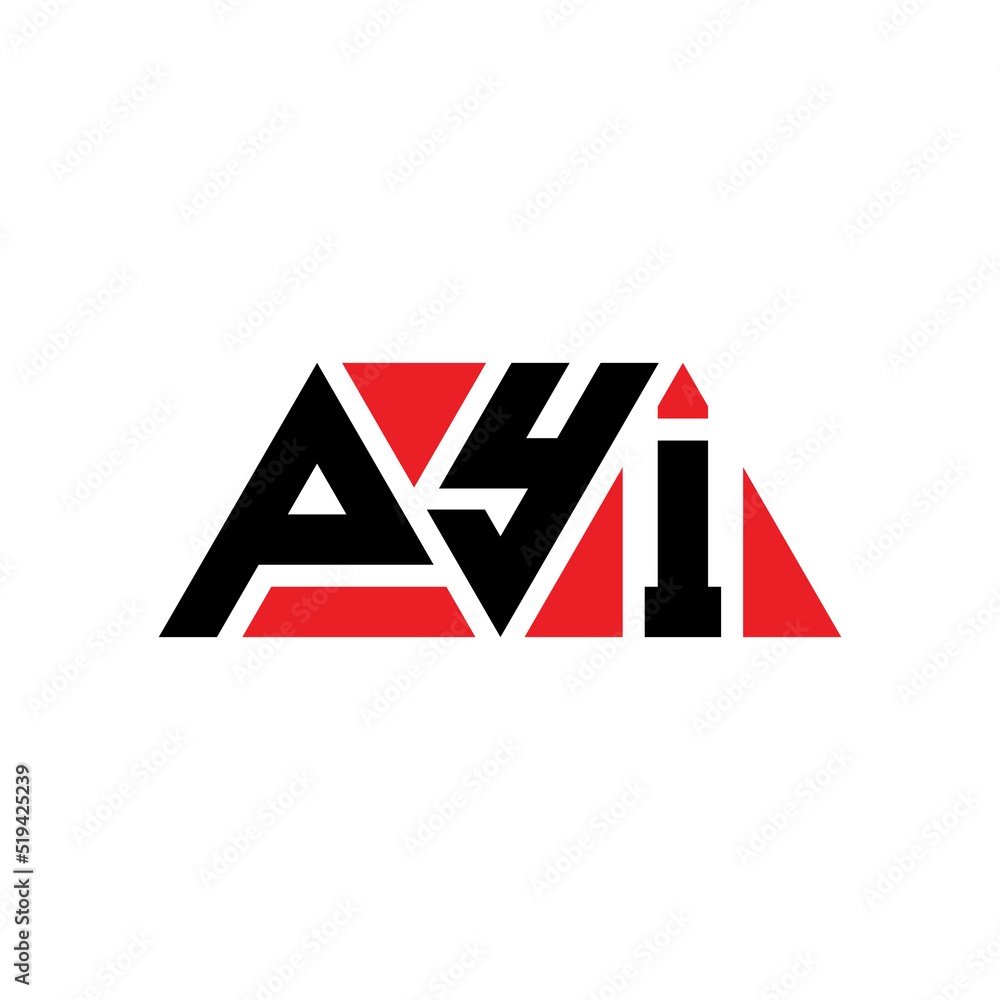 PYI triangle letter logo design with triangle shape. PYI triangle logo ...