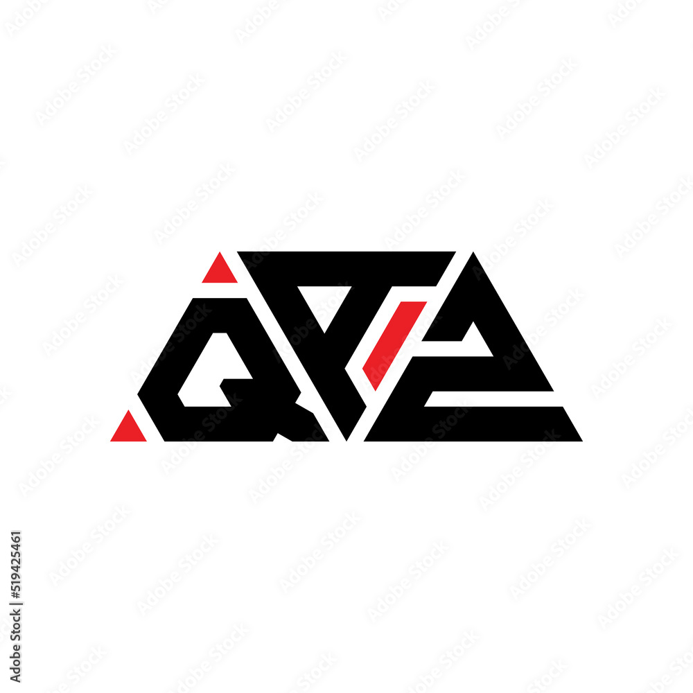 QAZ triangle letter logo design with triangle shape. QAZ triangle logo ...