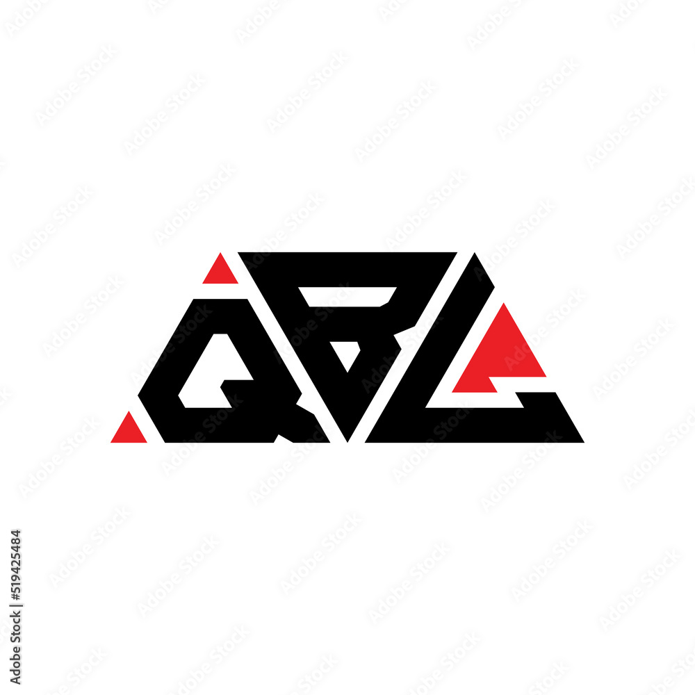 QBL triangle letter logo design with triangle shape. QBL triangle logo ...