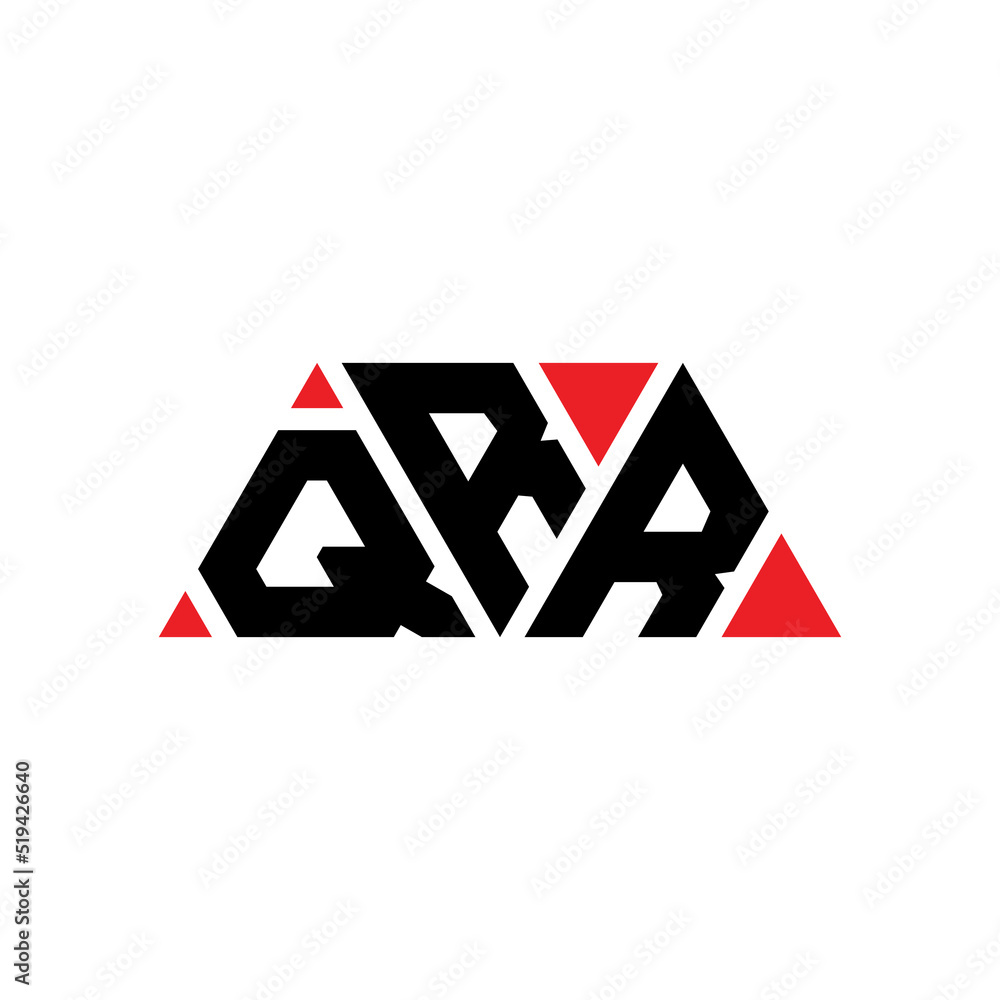 QRR triangle letter logo design with triangle shape. QRR triangle logo ...