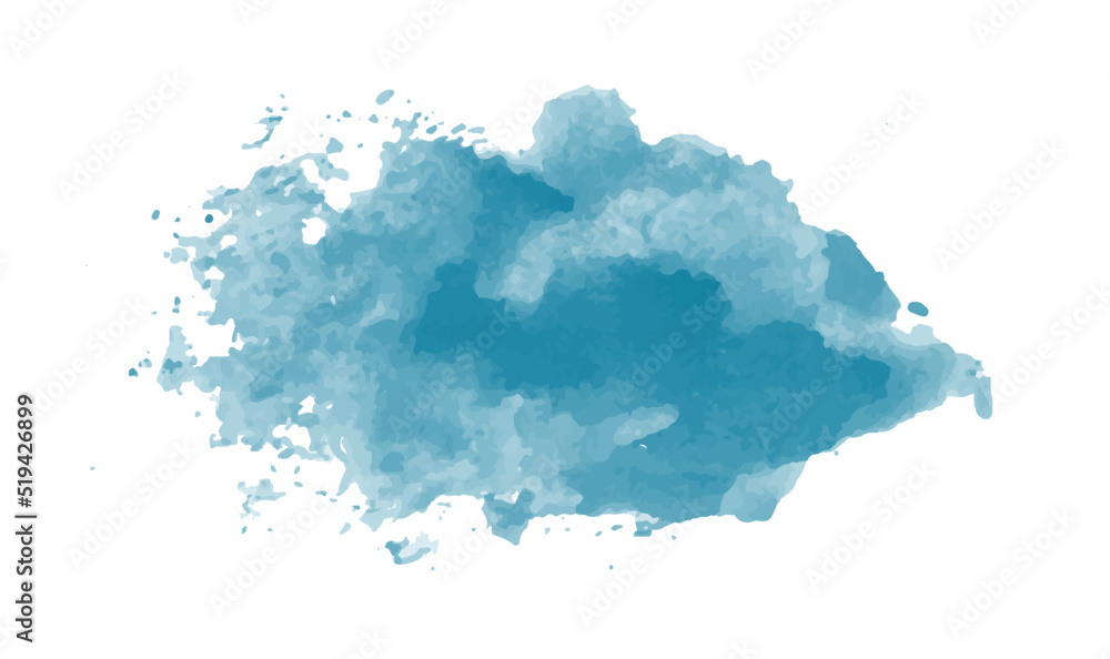 Abstract modern hand-painted design with watercolor blotch brushstroke ...