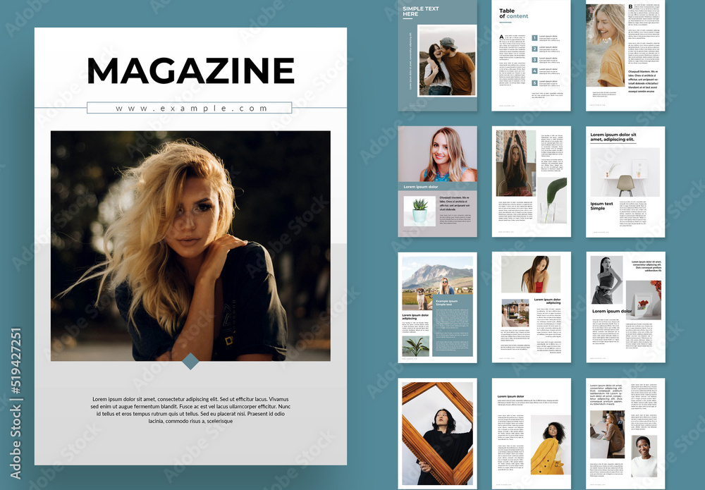 Magazine Layout Stock Template | Adobe Stock