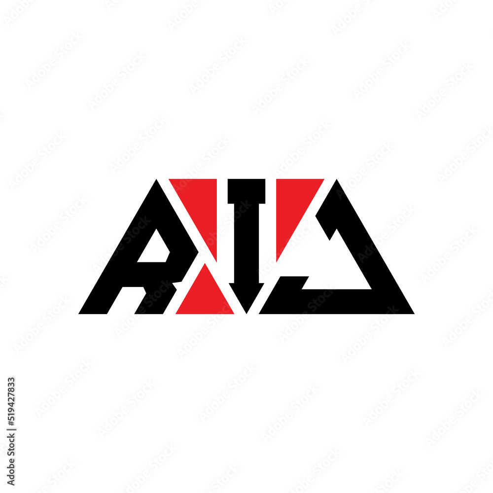 RIJ triangle letter logo design with triangle shape. RIJ triangle logo ...