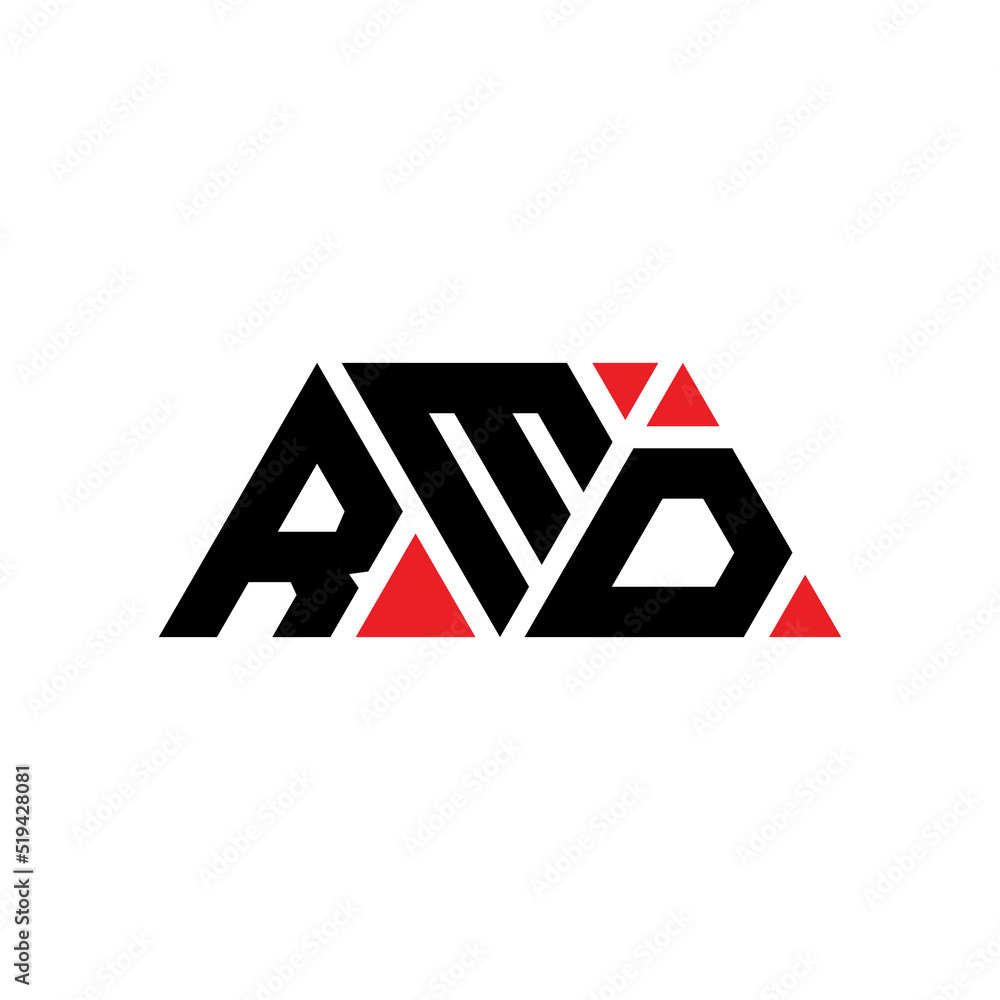 RMD triangle letter logo design with triangle shape. RMD triangle logo ...