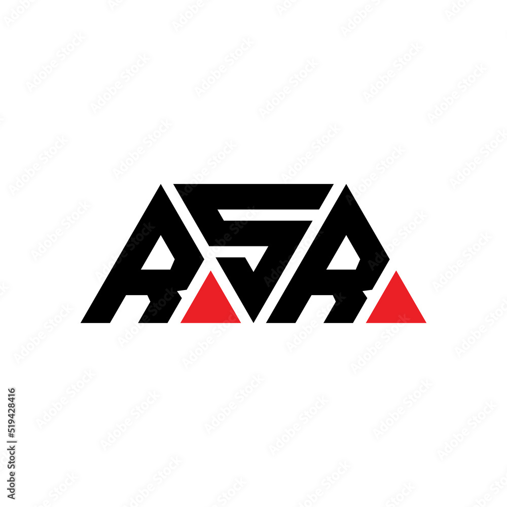 RSR triangle letter logo design with triangle shape. RSR triangle logo ...