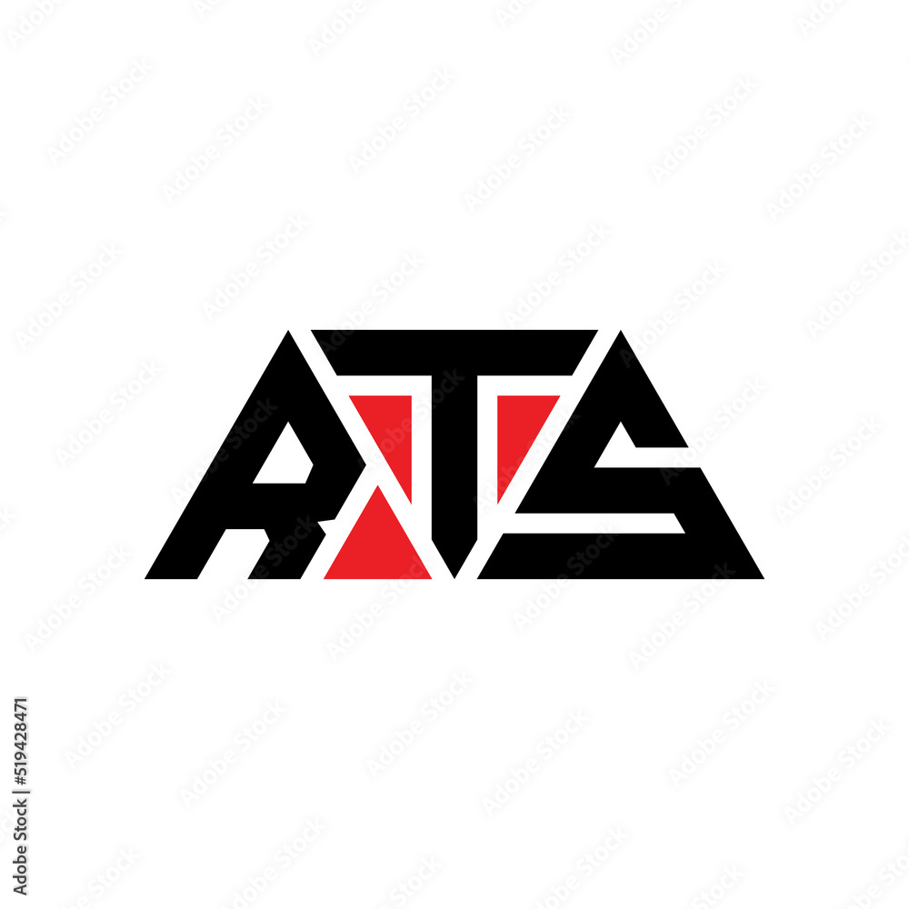 RTS triangle letter logo design with triangle shape. RTS triangle logo ...