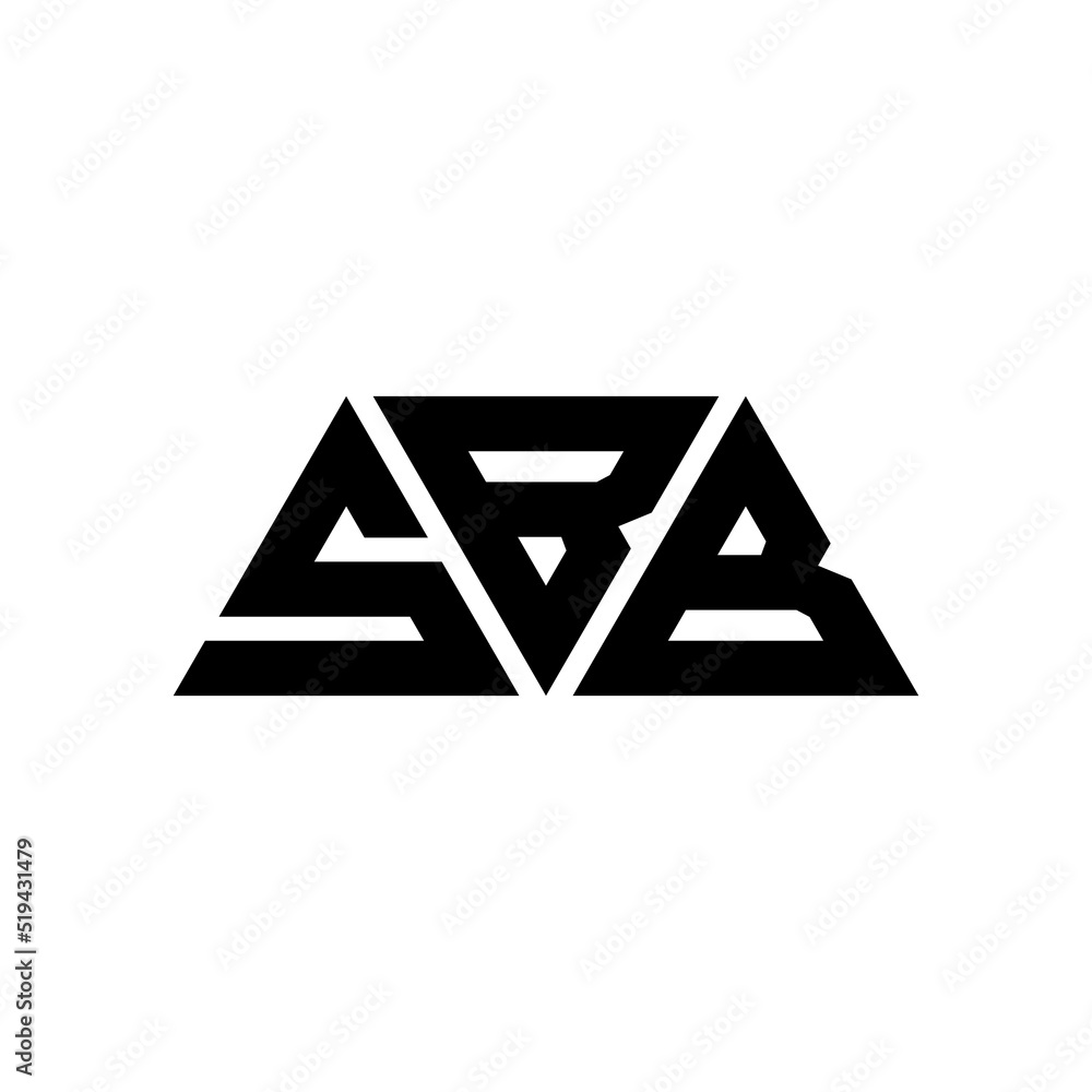 SBB triangle letter logo design with triangle shape. SBB triangle logo ...