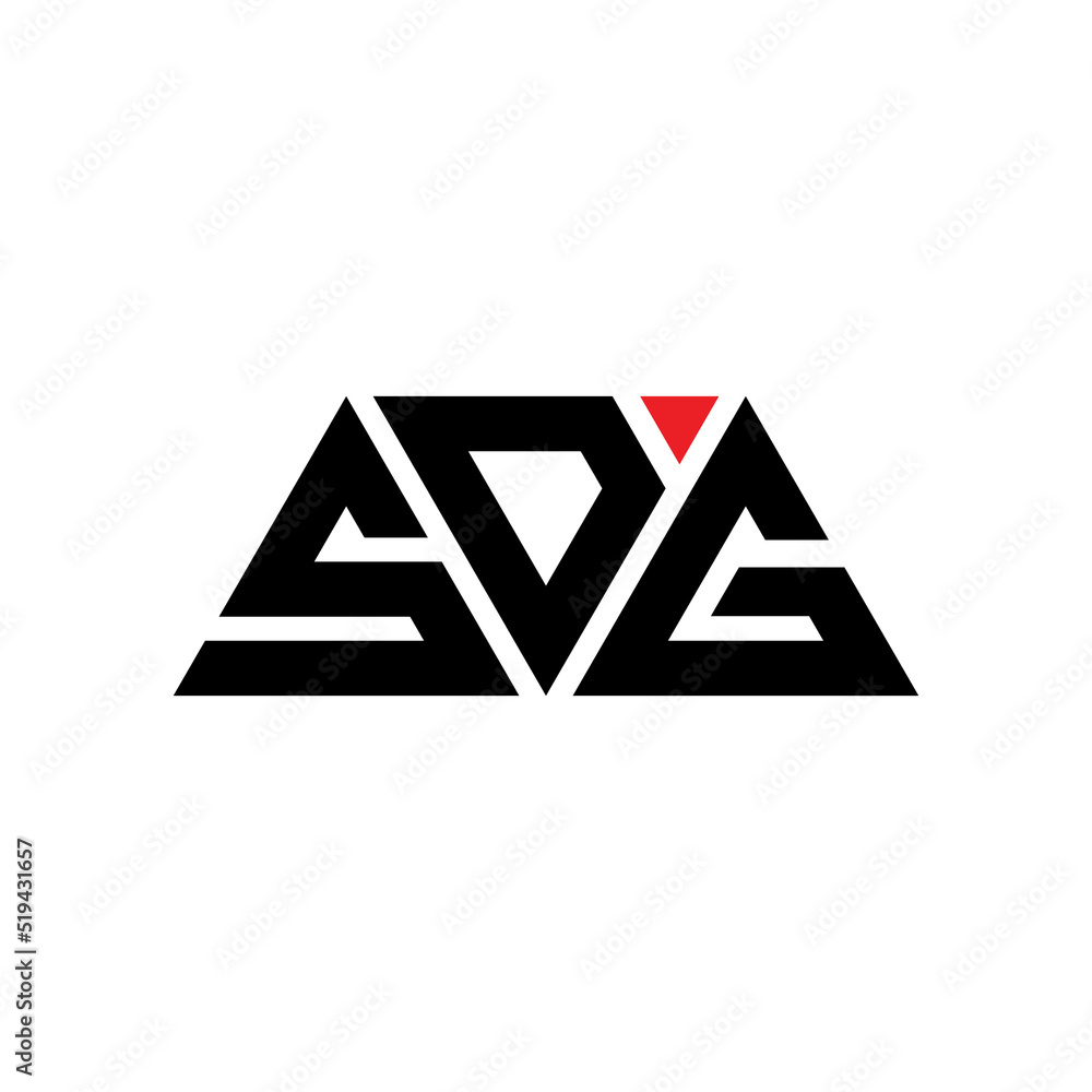 SDG triangle letter logo design with triangle shape. SDG triangle logo ...