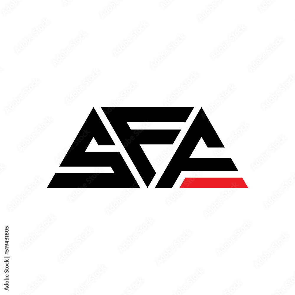 SFF triangle letter logo design with triangle shape. SFF triangle logo ...
