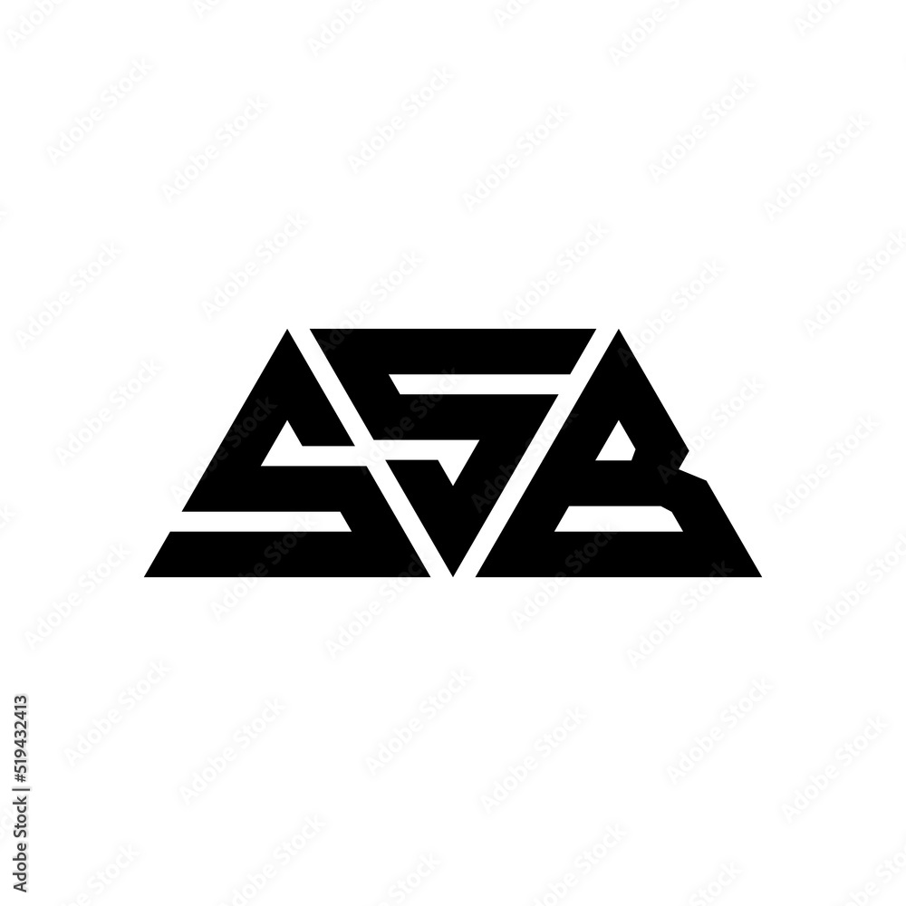 SSB triangle letter logo design with triangle shape. SSB triangle logo ...