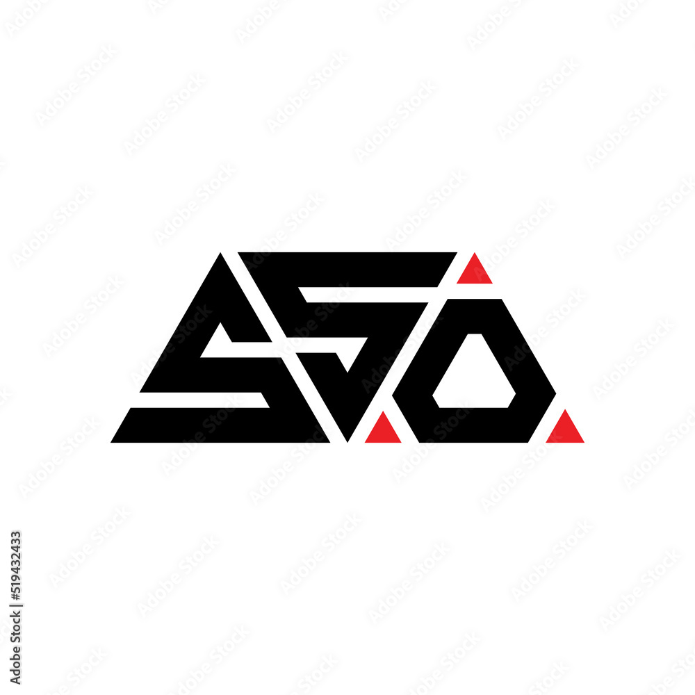 SSO triangle letter logo design with triangle shape. SSO triangle logo design monogram. SSO ...