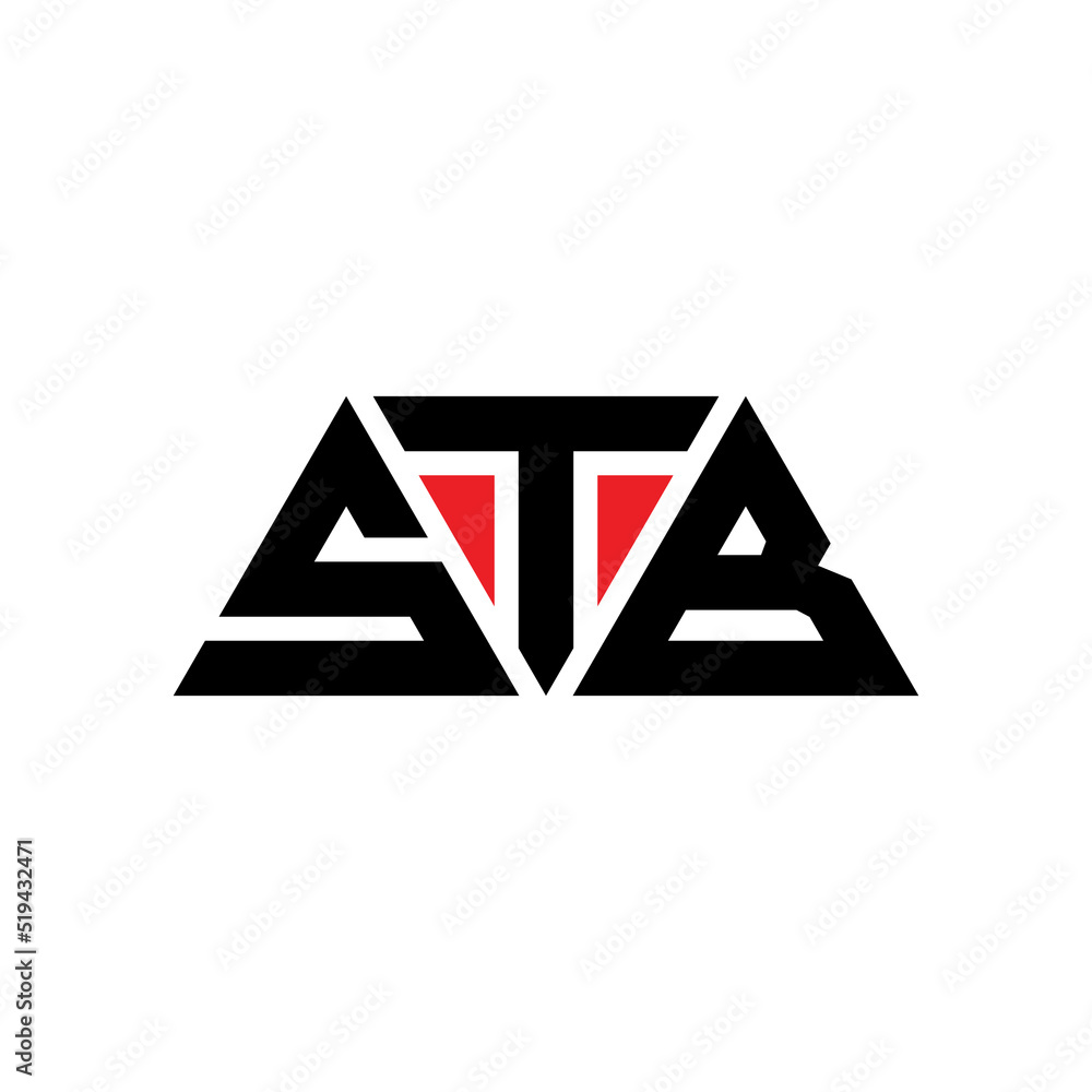 STB triangle letter logo design with triangle shape. STB triangle logo ...