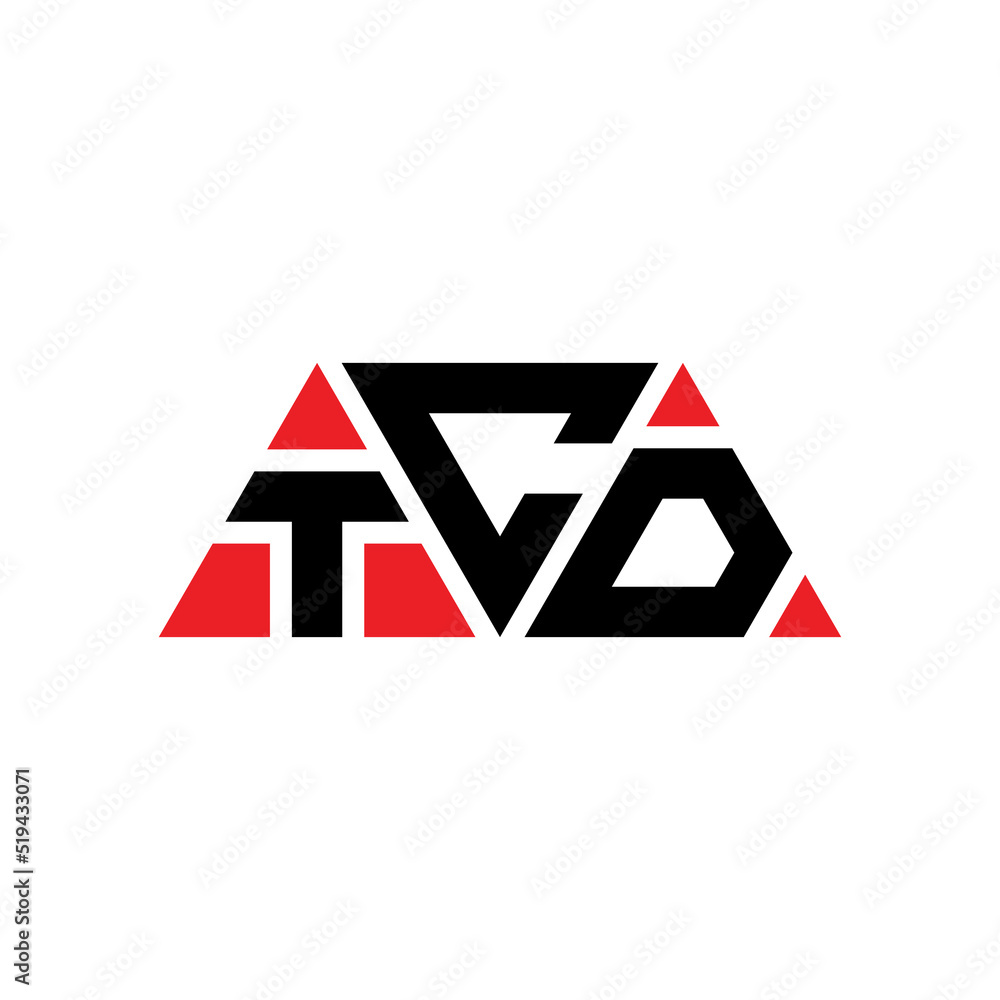 TCD triangle letter logo design with triangle shape. TCD triangle logo ...