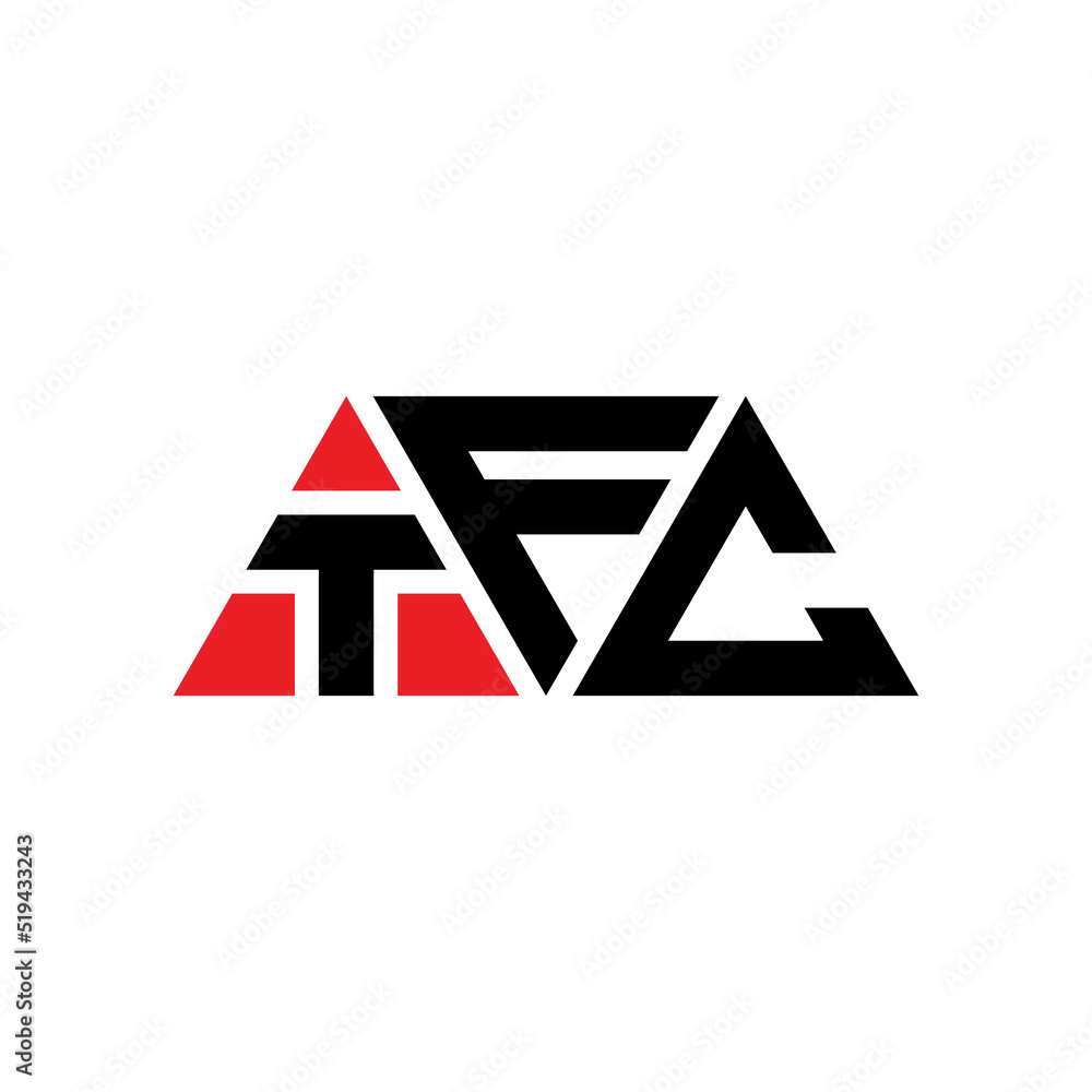TFC triangle letter logo design with triangle shape. TFC triangle logo ...