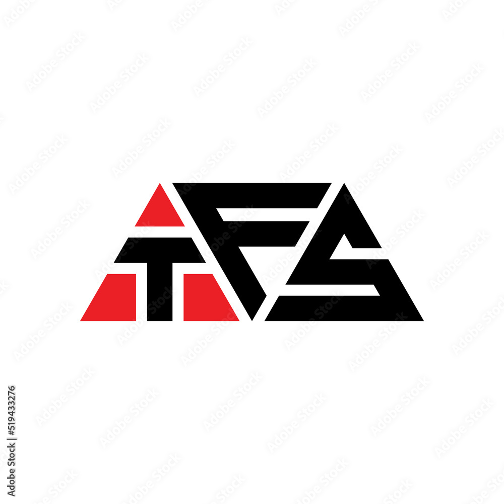 Vektorová grafika „TFS triangle letter logo design with triangle shape ...