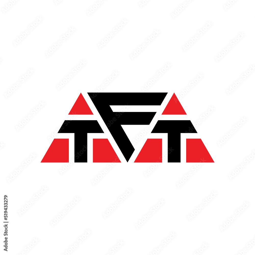 TFT triangle letter logo design with triangle shape. TFT triangle logo ...