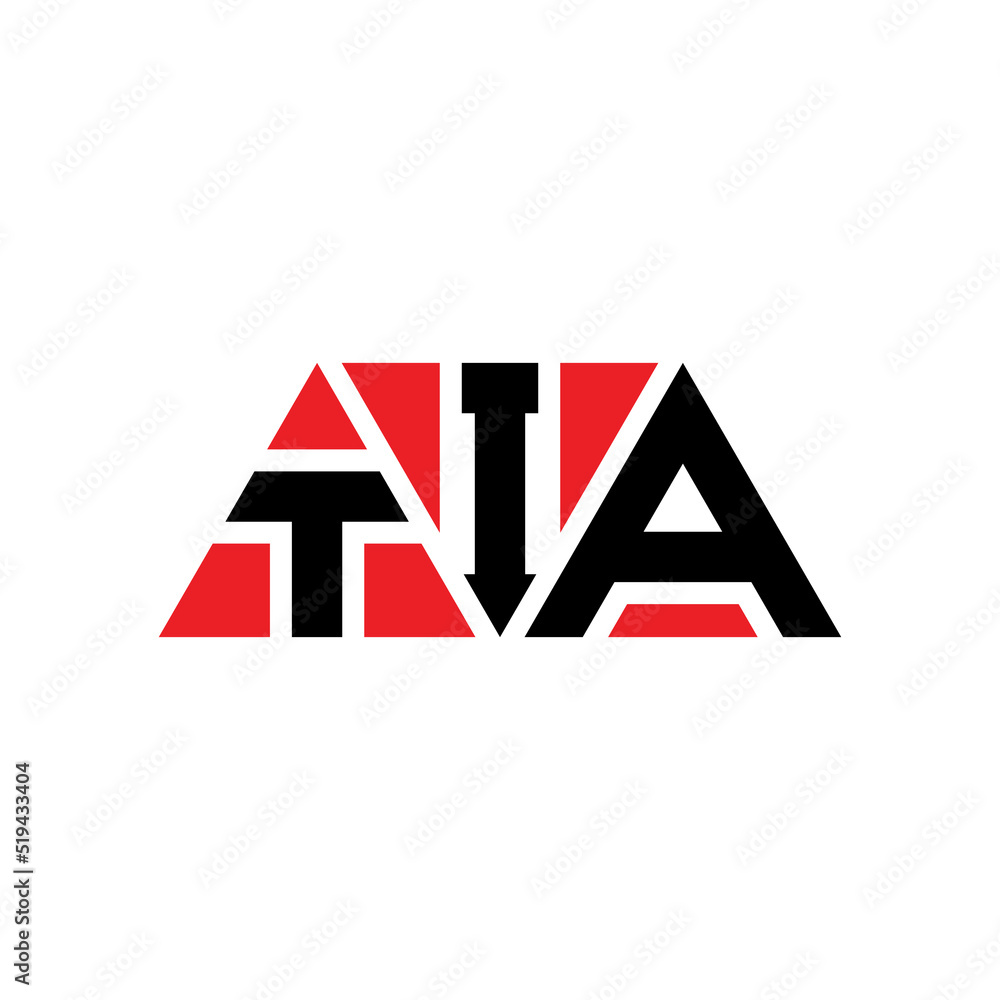 TIA triangle letter logo design with triangle shape. TIA triangle logo ...