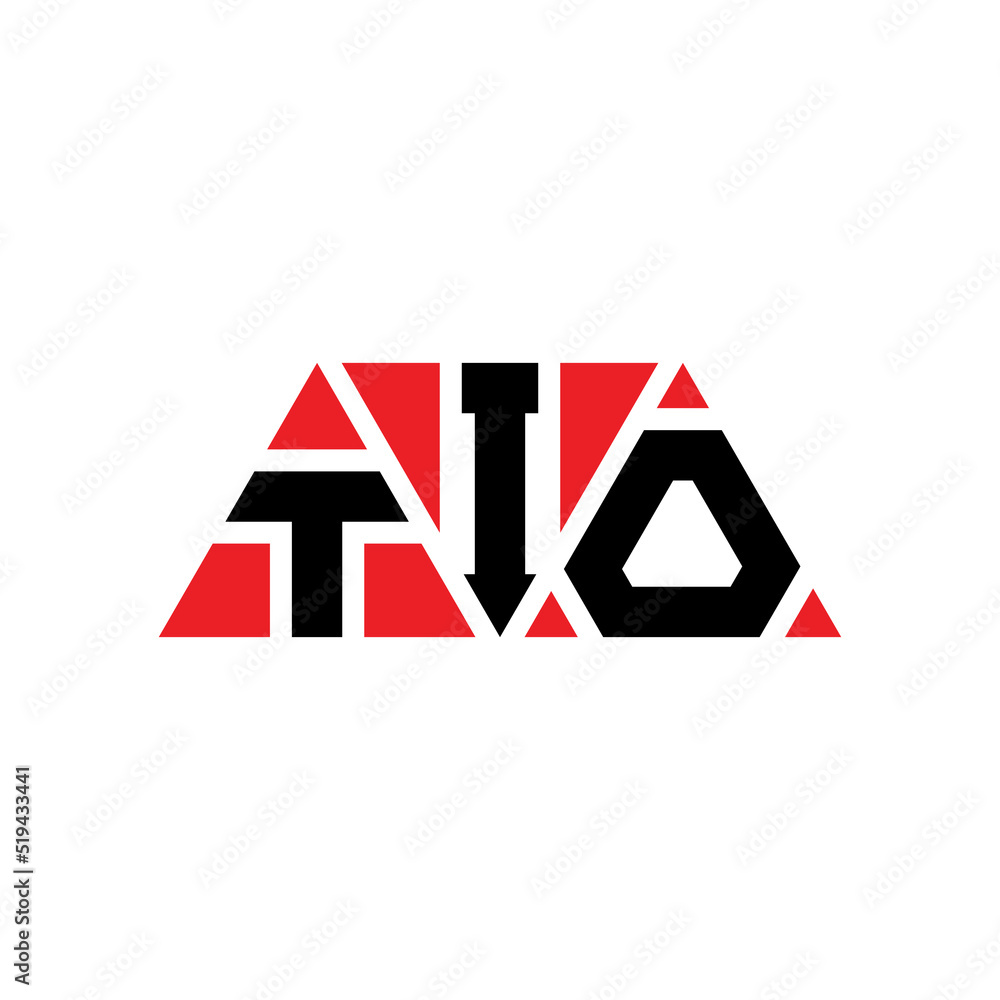 TIO triangle letter logo design with triangle shape. TIO triangle logo ...