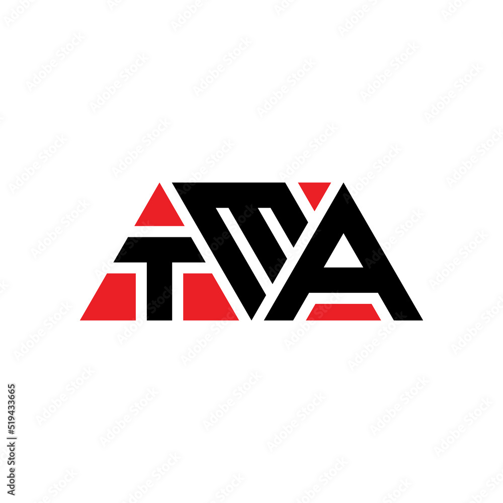 TMA triangle letter logo design with triangle shape. TMA triangle logo ...