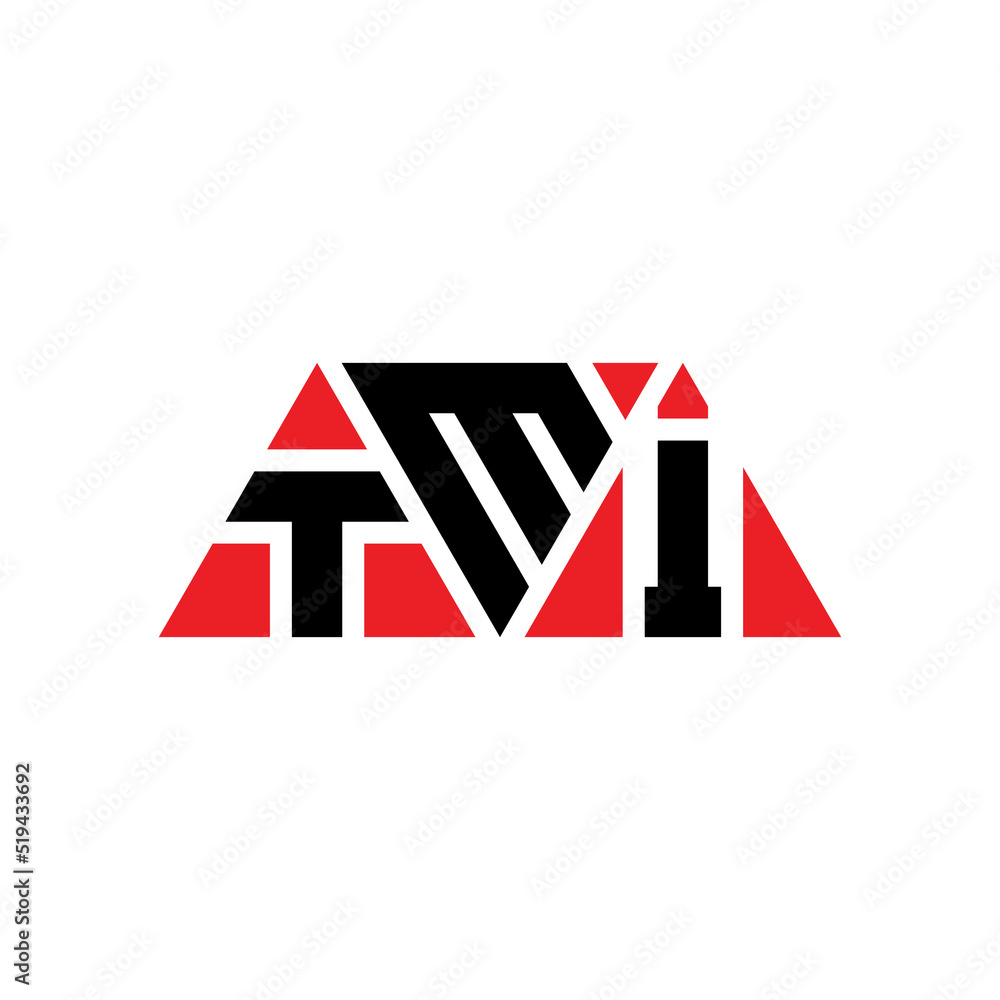 TMI triangle letter logo design with triangle shape. TMI triangle logo ...
