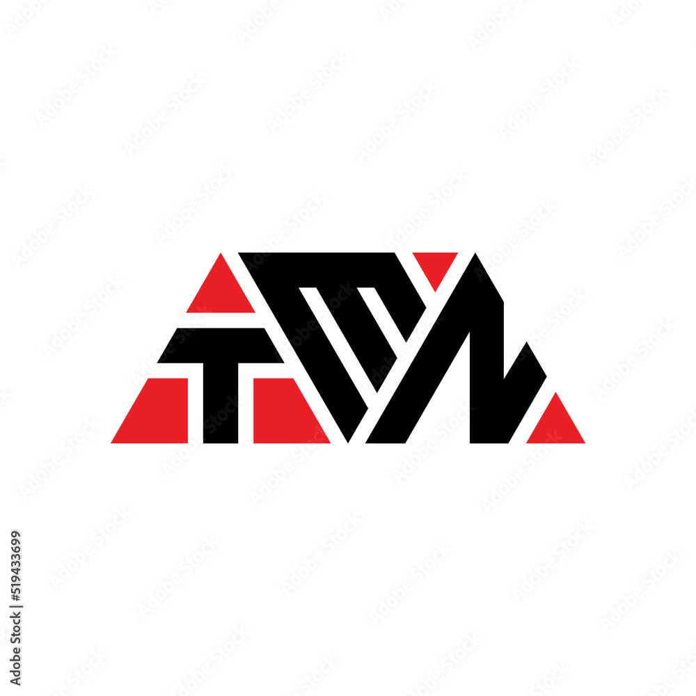 TMN triangle letter logo design with triangle shape. TMN triangle logo ...