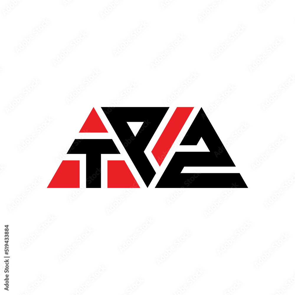 TPZ triangle letter logo design with triangle shape. TPZ triangle logo ...